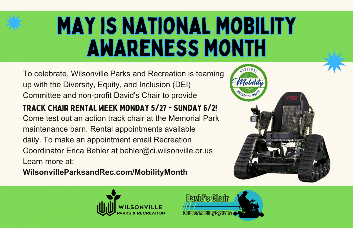 David's Chair Mobility Program | City of Wilsonville Oregon